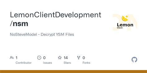 GitHub LemonClientDevelopment Nsm NoSteveModel Decrypt YSM Files