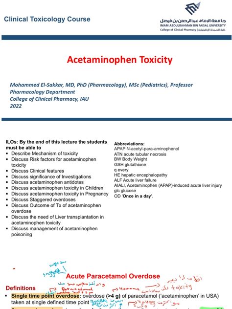 Acetaminophen Toxicity Pdf Causes Of Death Medicine