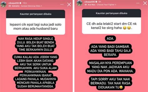 Cik Epal Dedah Ramai Wanita ‘offer Untuk Jadi Madu “ada Yang Beritahu Gaji Tapi Maaf Aku Tak