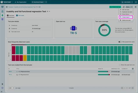 Reporting Testiny Documentation