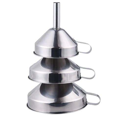Buy 3pcs Set Kitchen Funnels Durable Stainless Steel