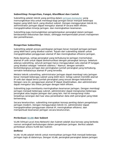Materi Subnetting Pdf