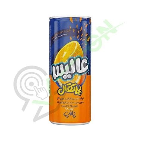آبمیوه پرتقال پالپ دار قوطی عالیس ویزیتان