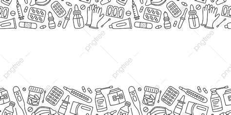 Gambar Obat Obatan Latar Belakang Farmasi Medis Sketsa Obat Seni Png