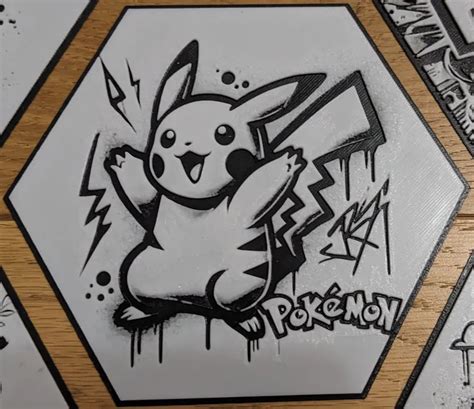 Pokemon Pikachu Hueforge Hex Hexagon By Sebastien Makerworld