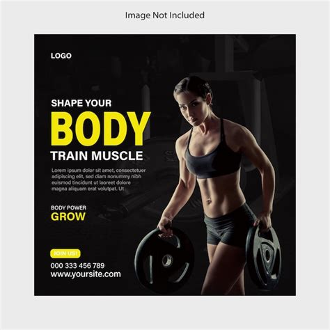 Premium Vector Gym Fitness Social Media Post Template