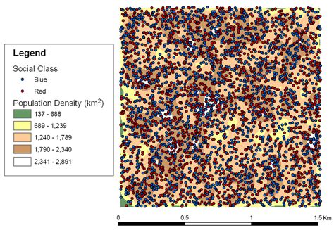 Segregation Abm Vector Gis Variations On The Basic Segregation Model