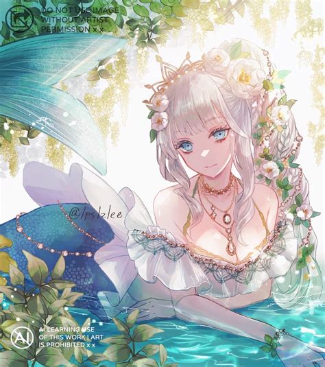 創作】新緑の人魚姫創作 Oc 」ルリruri👗💎のイラスト