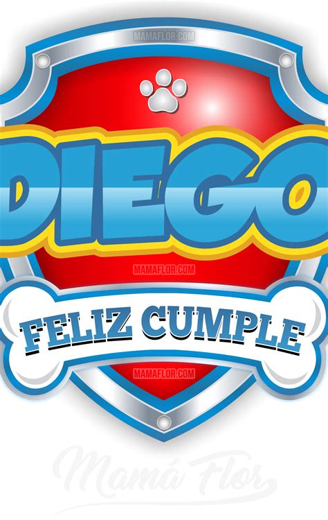 Pin en Logo Paw Patrol con Nombres de Niño
