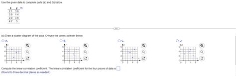 Solved Use The Given Data To Complete Parts A And B Chegg
