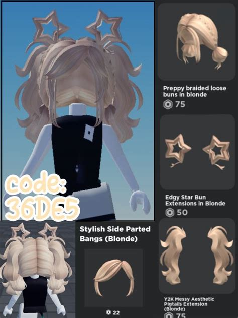 Hair Combo Roblox Blonde Girl Como Hacer Un Avatar Pelo Berry