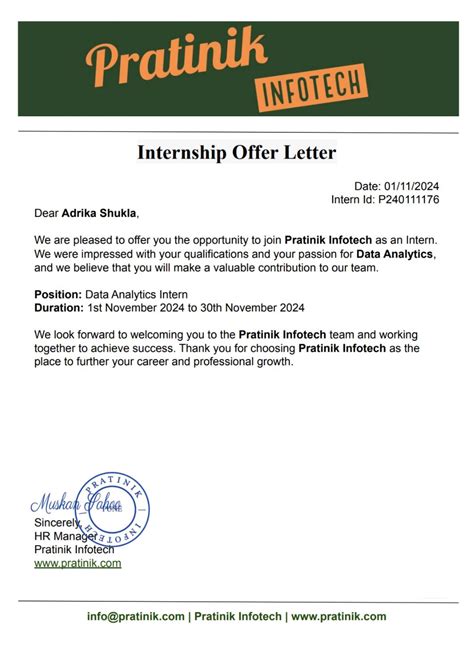 Internship Dataanalytics Growth Learningjourney Pratinikinfotech