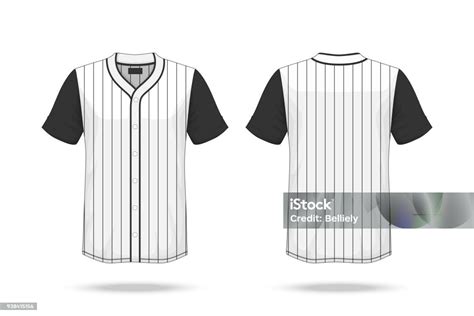 사양 야구 T 셔츠 이랑 빈 흰색 배경에 고립 된 디자인에 대 한 셔츠에 공간과 배치 요소 또는 셔츠에 텍스트 인쇄 빈 벡터 일러스트 레이 션 T 셔츠에 대한 스톡 벡터