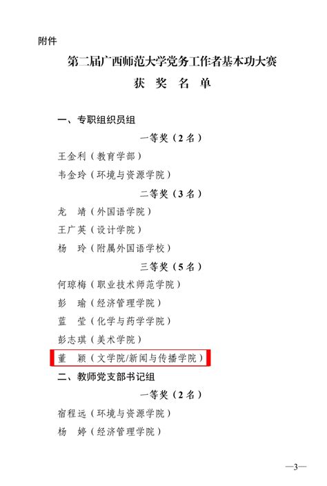 【喜报】文学院新闻与传播学院在第二届广西师范大学党务工作者基本功大赛中荣获佳绩