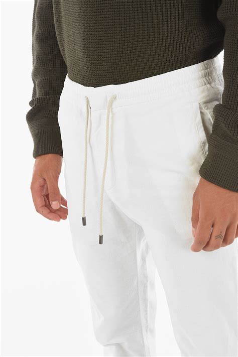 Ermenegildo Zegna Zzegna Solid Color Corduroy Pants Men Glamood Outlet