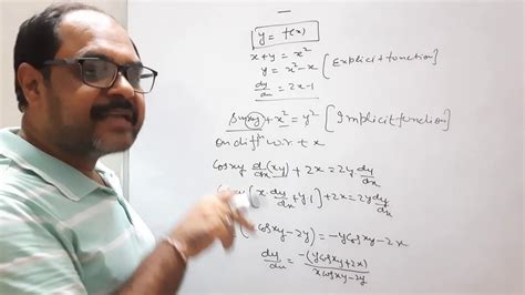 Derivative Of Implicit Functions Calculus Class 12th Youtube