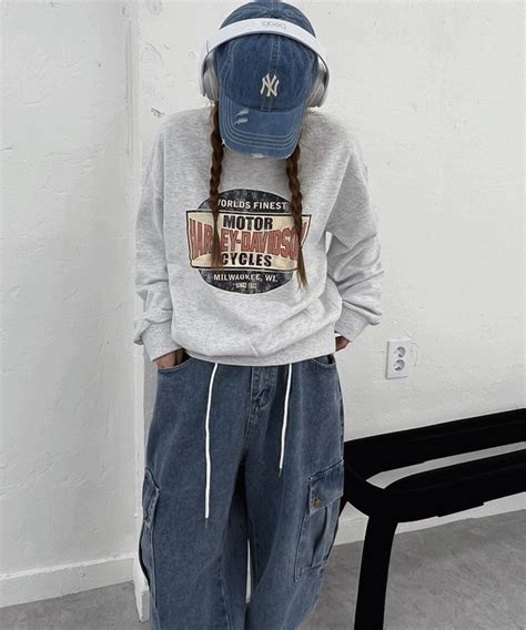 기모선택 부분당일발송 Harley Davidson Mtm 반크롭 할리 프린팅 레터링 면 오버핏 빈티지 유니크 Y2k 스트릿 맨투맨 티셔츠 크롭맨투맨 오버핏맨투맨 기모