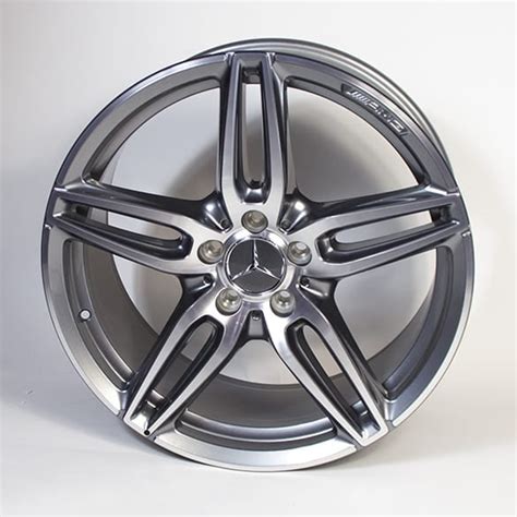 Amg 5 Double Spoke Rim Set 19 Inch Titanium Grey E Class C238a238