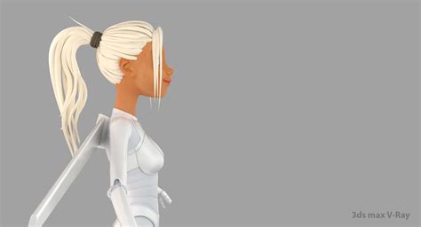 만화 로봇 소녀 9 흰색 3d 모델 49 Max Unknown Ma C4d Free3d