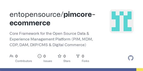 Github Entopensourcepimcore Ecommerce Core Framework For The Open Source Data And Experience