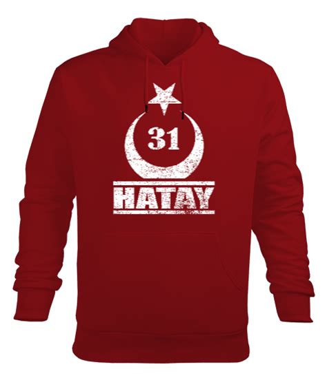 Hatay Hatay şehir Türkiye Türkiye Bayrağı Erkek Kapüşonlu Hoodie