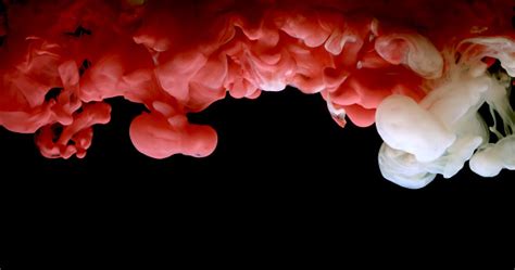 검은 바탕에 물에 분사 하는 빨간색과 흰색 페인트 구름 0명에 대한 스톡 사진 및 기타 이미지 0명 4k해상도 극도의