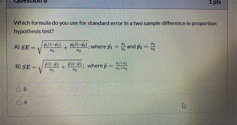 Standard Error Formula Two Samples