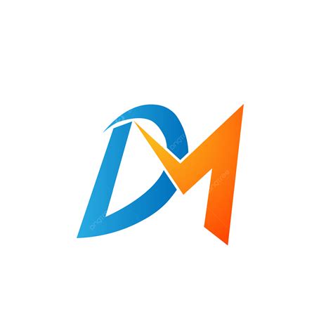 Gambar Logo Huruf Dm Awal Dengan Vektor Tipografi Perniagaan Moden Yang Kreatif Logo Dm Ikon