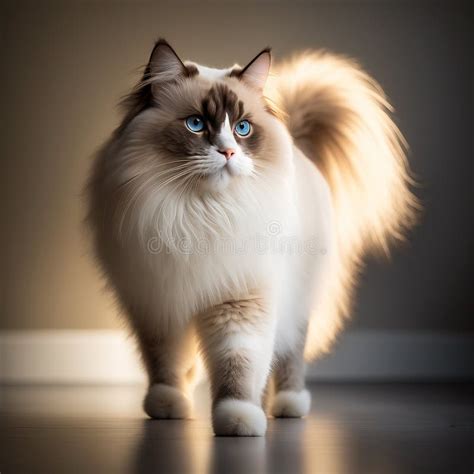 Beautiful Ragdoll Cat Ai Generated Illustration Stock Illustration