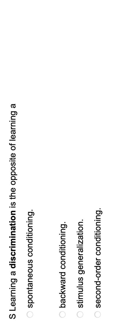 Solved S In Avoidance Conditioning The Unconditioned