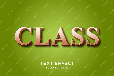 Premium Vector Bold Clean Class Text Effect