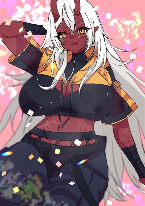 Rule 34 Akumi Female Only Oni Oni Horns Red Skin Scars Virtual