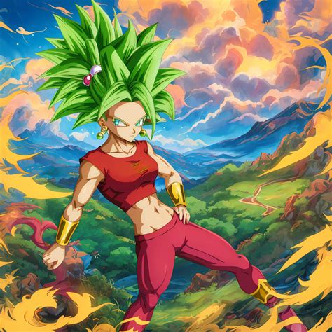Kefla Super Sayajin 2 Dragon Ball Anime Alone Adult Woman Seaart Ai