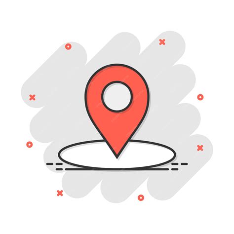 Premium Vector Vector Cartoon Map Pointer Icon In Comic Style Gps Navigation Mark Illustration
