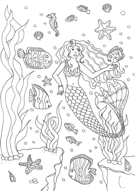 Coloriage Sirène à imprimer sur ColoriageEnfant