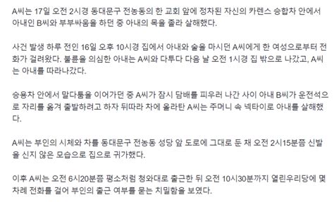 뇌물현 청와대 행정관이 마누라 죽인 사건 정치 엠봉