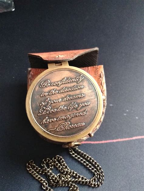 Custom Engraved Nautical Compass Leather Pouch Included Groomsmen
