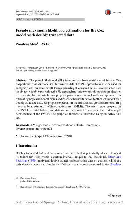 Pseudo Maximum Likelihood Estimation For The Cox Model With Doubly Truncated Data