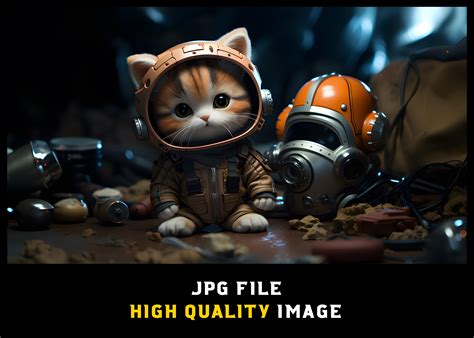 Cute Kitten Wearing Robot Suit Graphic By Wodexz · Creative Fabrica