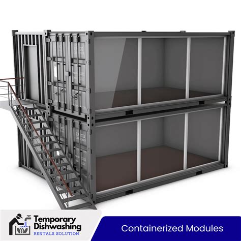 Containerized Modules Temporary Dishwashing Rentals Services