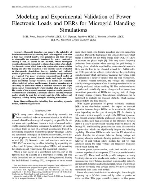 Pdf Modeling And Experimental Validation Of Power Electronic Loads