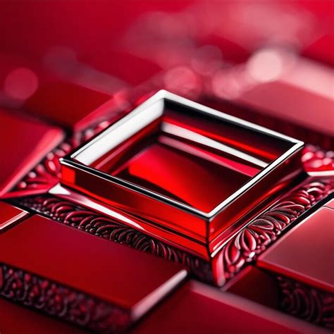 Premium Ai Image Red Rectangle Shaped Abstract Background