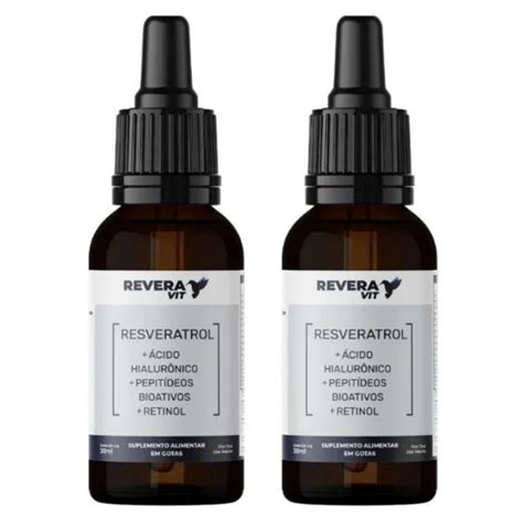 2 Reveravit Original Resveratrol Americano Suplemento Alimentar Em