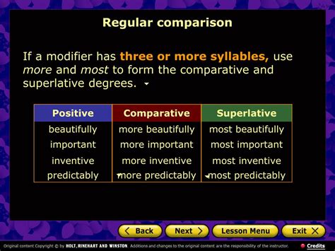 Ppt Comparison Of Modifiers Powerpoint Presentation Free Download