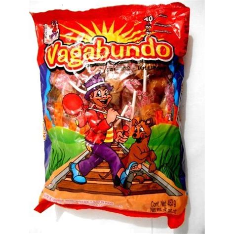 Vagabundo Hard Candy Lollipop W Chilli Powder Mexican Candy 40 Pc By Dulces And Salsas Vagabundo
