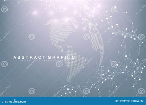 World Map Point With Global Technology Networking Concept Digital Data Visualization Lines