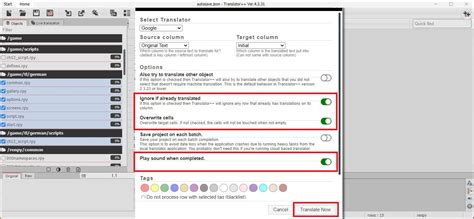 ren py tutorial für eine schnell Übersetzung von ren´py games mit