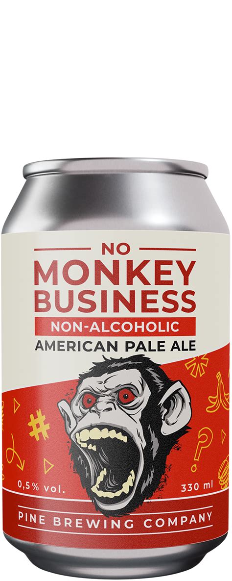 Pine Brewing Company No Monkey Business Non Alcoholic American Pale