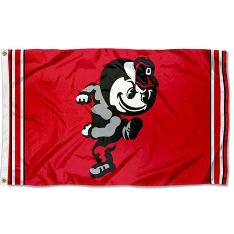 Ohio State Buckeyes Throwback Vault Logo Flag State Street Products