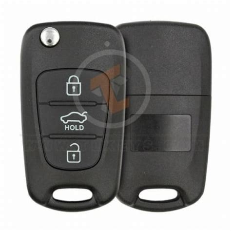 Hyundai Sedan Flip Key Shell 3 Buttons With Small Trunk